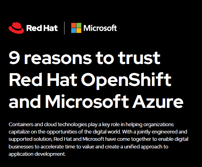 9 reasons to trust Red Hat OpenShift and Microsoft Azure – WisdomInterface