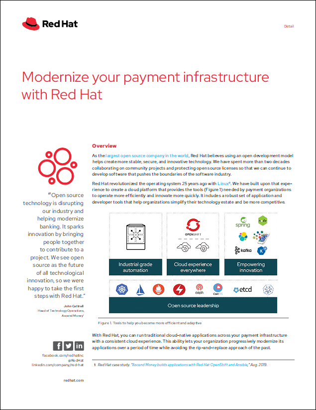 Modernize your payment infrastructure with Red Hat – WisdomInterface