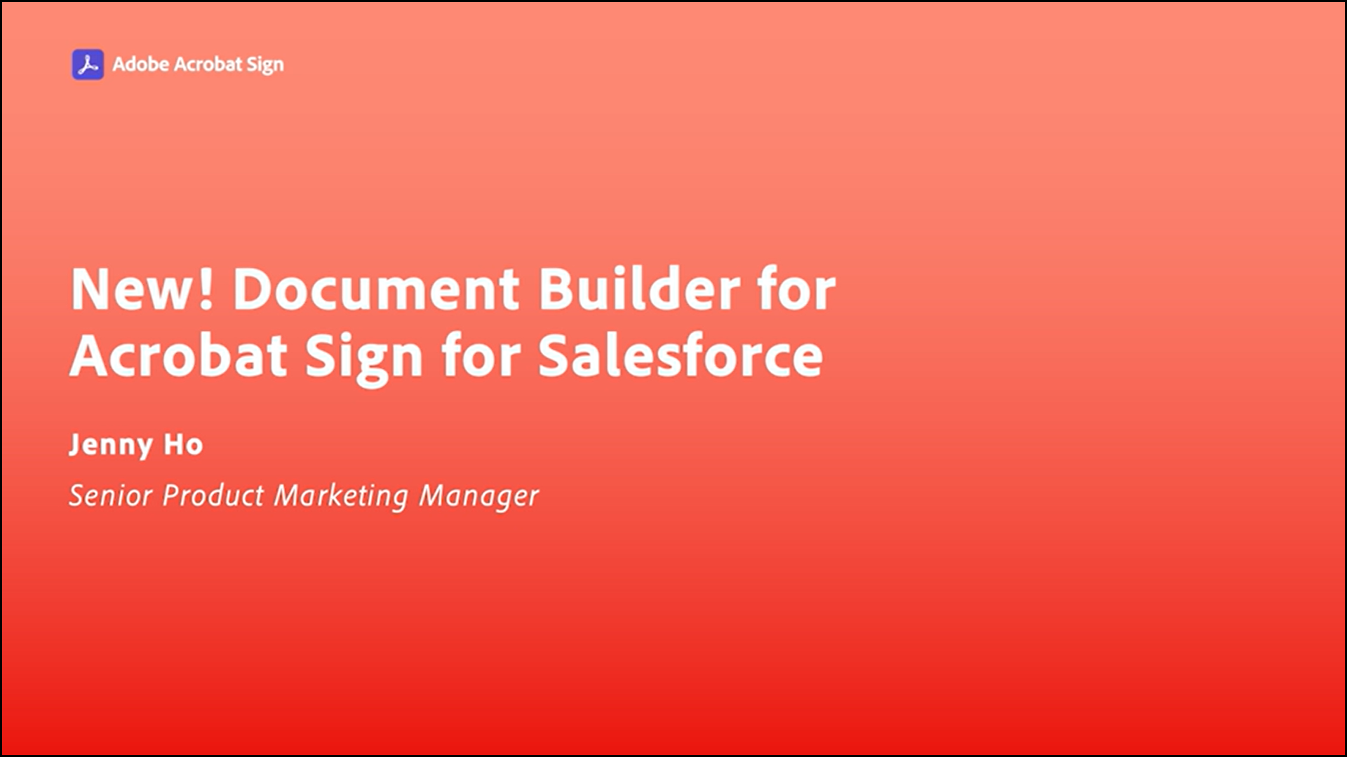 Document Builder for Acrobat Sign for Salesforce video – WisdomInterface