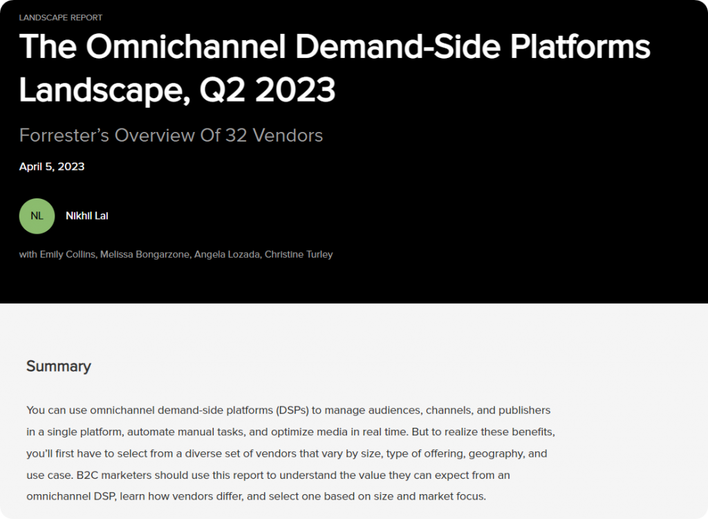 The Omnichannel Demand-Side Platforms Landscape, Q2 2023 – WisdomInterface