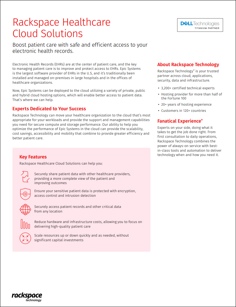 Rackspace Healthcare Cloud Solutions – WisdomInterface