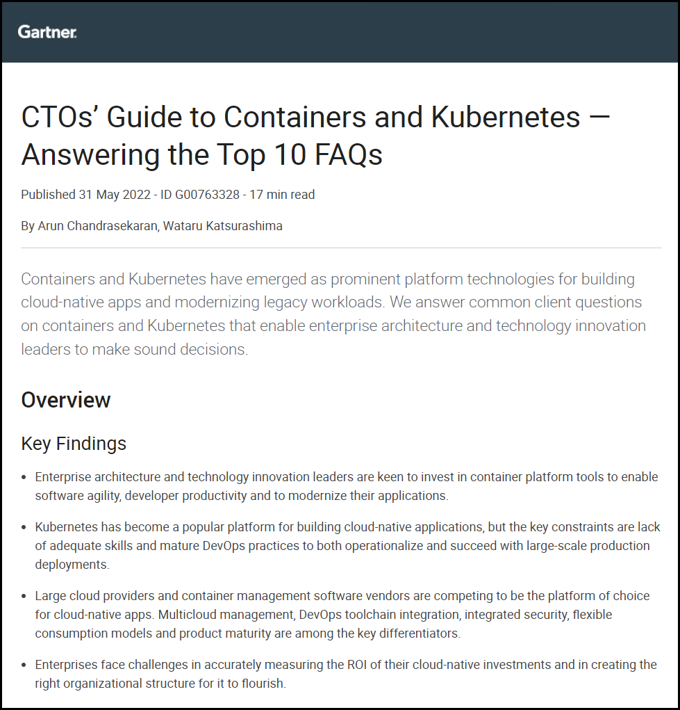CTOs’ Guide to Containers and Kubernetes – Wisdom Interface