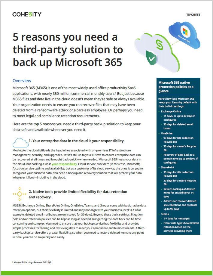 5 Reasons Why You Need a Third-party Solution to Back Up Microsoft 365 – WisdomInterface