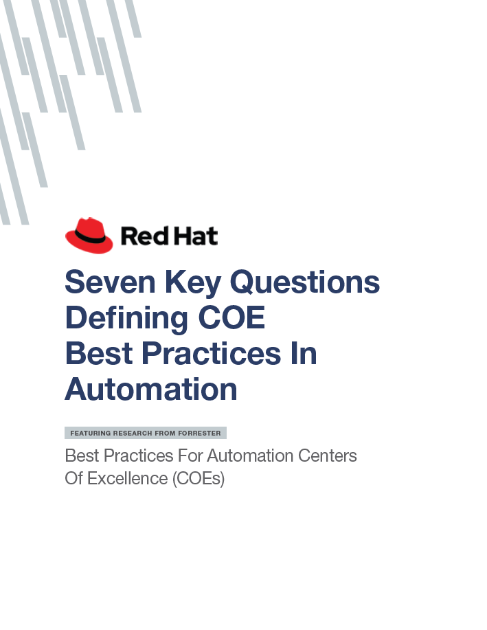 Forrester reprint: 7 Key Questions Defining COE. Best Practices In Automation – WisdomInterface