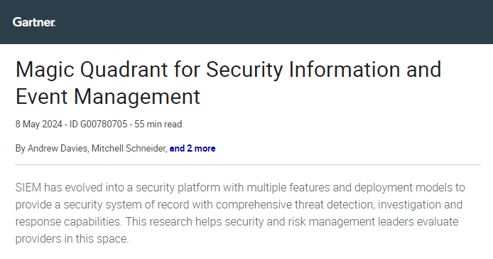 2024 Gartner® Magic Quadrant™ for SIEM – WisdomInterface